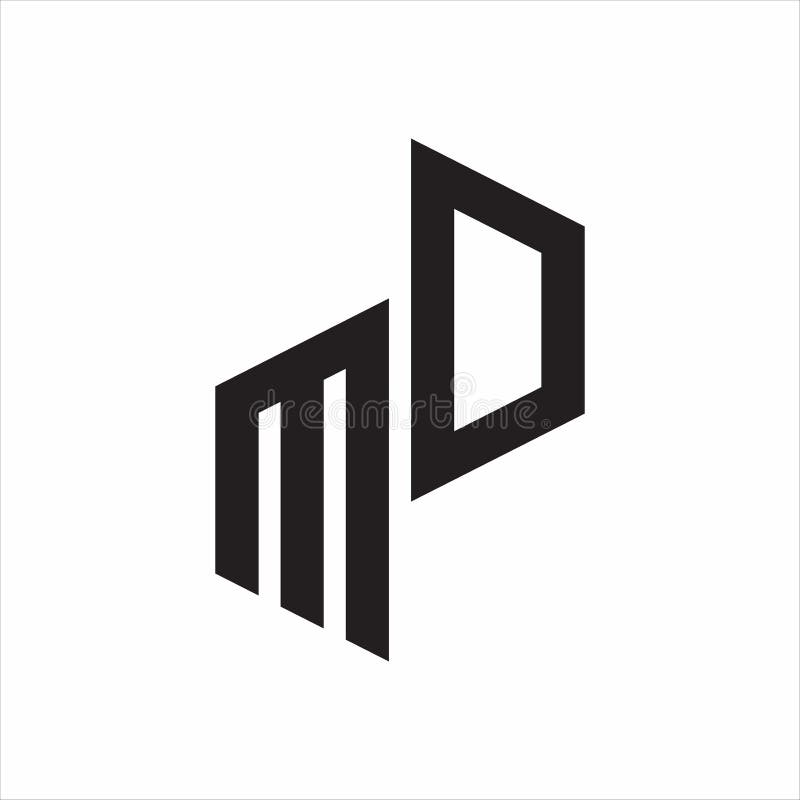 Initial Letters Logo Monogram with Up To Down Style Stock Illustration ...