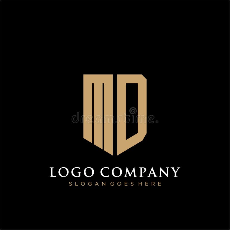 MD Letter Logo Icon Design Template Elements Stock Vector ...