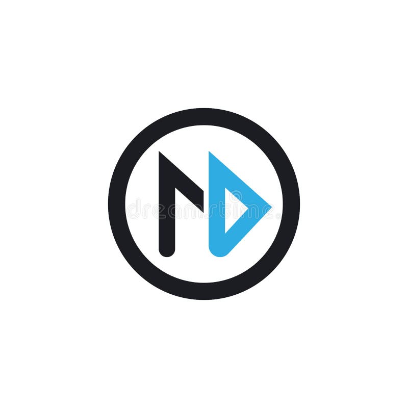 Md Letter Vector Icon Template Illustration Design Stock Vector ...