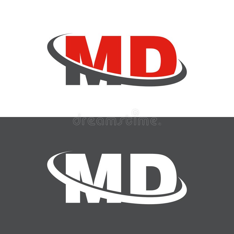 MD Letters Vector Icon Logo Illustration Vector Template Stock Vector ...