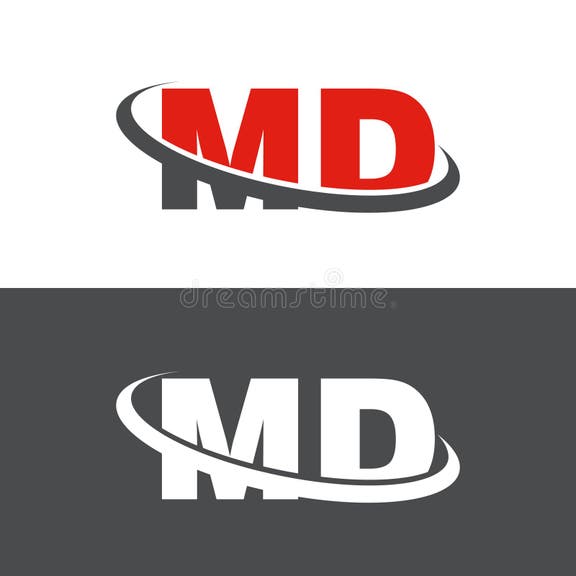 MD Letters Vector Icon Logo Illustration Vector Template Stock Vector ...