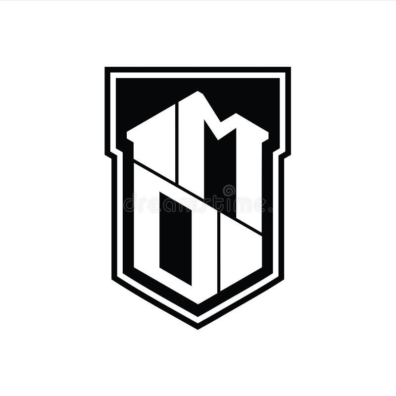 MD Logo Monogram Hexagon Geometric Up and Down Inside Shield Isolated ... MD Logo Monogram Hexagon Geometric Up and Down Inside Shield Isolated ...