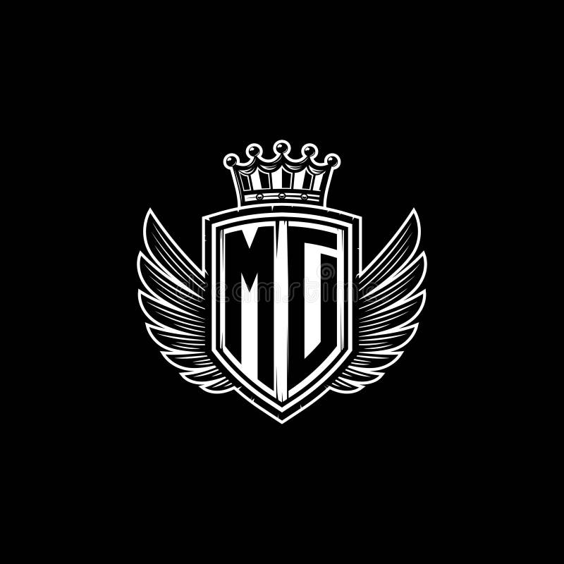 MD Logo Monogram Shield Crown Luxury Design Stock Vector - Illustration ...