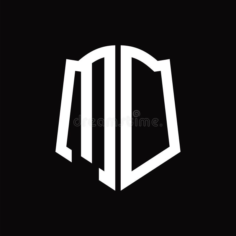 MD Logo Monogram with Shield Shape Ribbon Design Template Stock Vector ... MD Logo Monogram with Shield Shape Ribbon Design Template Stock Vector ...