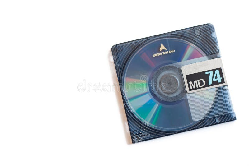 Mini-Disc (MD) Isolated on White Stock Photo - Image of stereo, disc ...