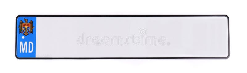 MD number plate. stock image. Image of moldova, plate - 42531095