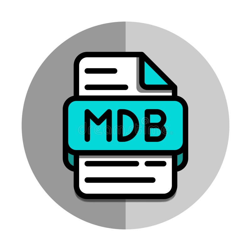 Mdb File Type Flat Icons. Document in Format Extension Symbol Icon ...