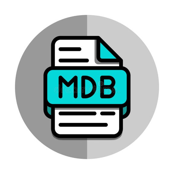 Mdb File Type Flat Icons. Document in Format Extension Symbol Icon ...