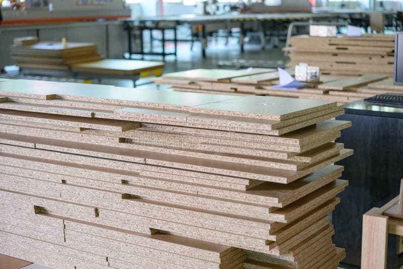 MDF Boards Stacked Up Inside Factory Workshop Stock Photo - Image of ...