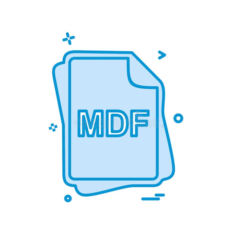 MDF File Type Icon Design Vector Stock Vector - Illustration of page ...