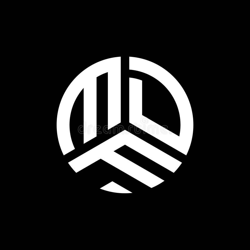 MDF Letter Logo Design on Black Background. MDF Creative Initials ...