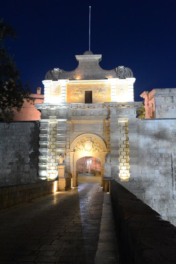 Mdina old city Malta stock photo. Image of tourists, malta - 36255486