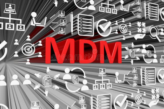 MDM Concept Blurred Background 3d Stock Illustration - Illustration of ...