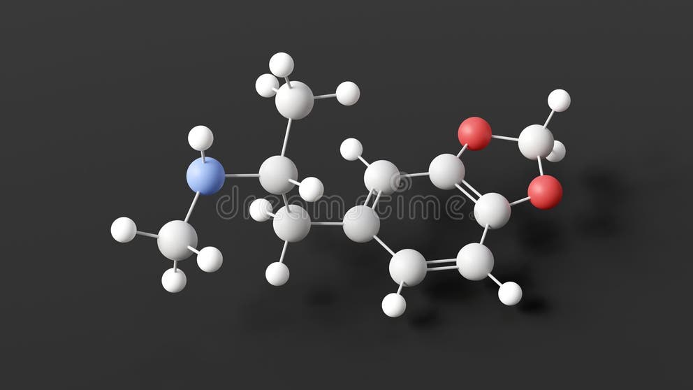 Mdma Molecule, Molecular Structure, Ecstasy, Ball and Stick 3d Model ...
