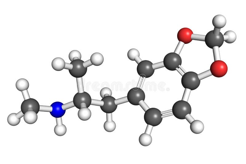 Molekül MDMA 3d stock abbildung. Illustration von molekular - 12306896