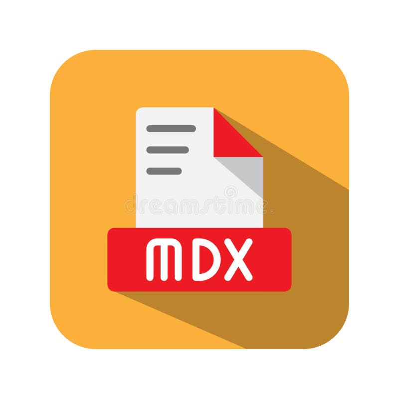 Mdx Simple Text Flat Icons. Symbol Document Files, Archive, Extension ...