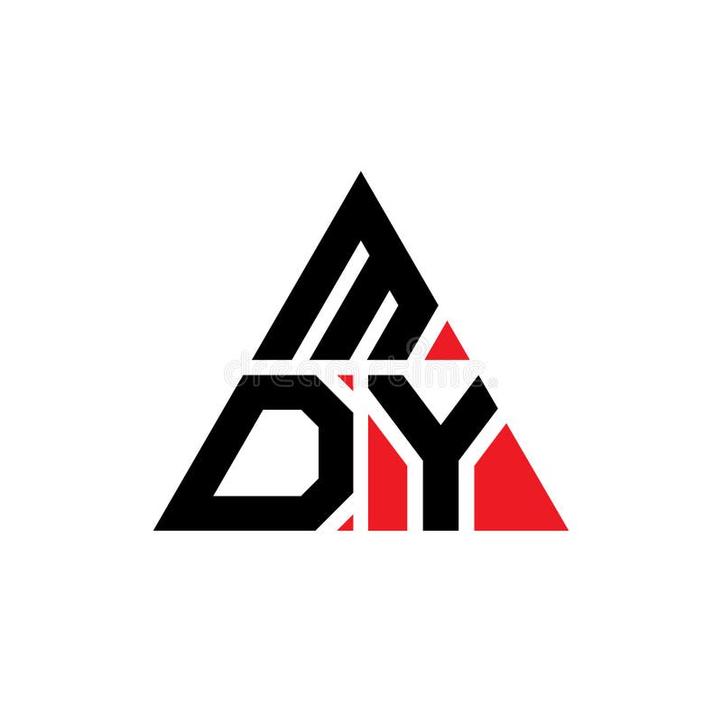 MDY Triangle Letter Logo Design with Triangle Shape. MDY Triangle Logo ...