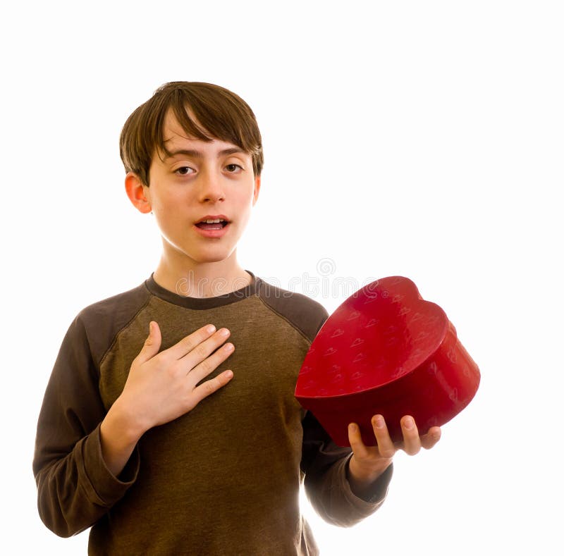 For Me? stock photo. Image of child, heart, teen, expression - 23361598