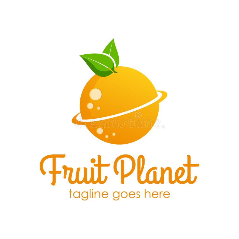 Fruit Planet Logo Design Template Stock Vector - Illustration of text ...