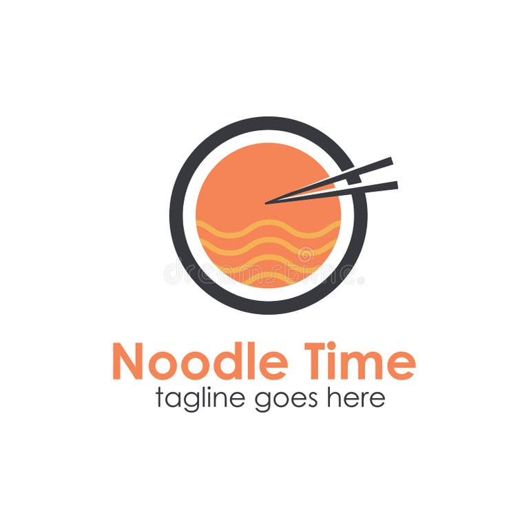 Noodle Time Logo Design Template Stock Vector - Illustration of cafe ...