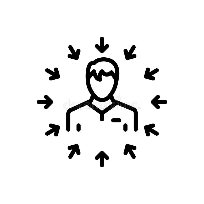 Black Line Icon for Me, Self and Yourself Stock Vector - Illustration ...