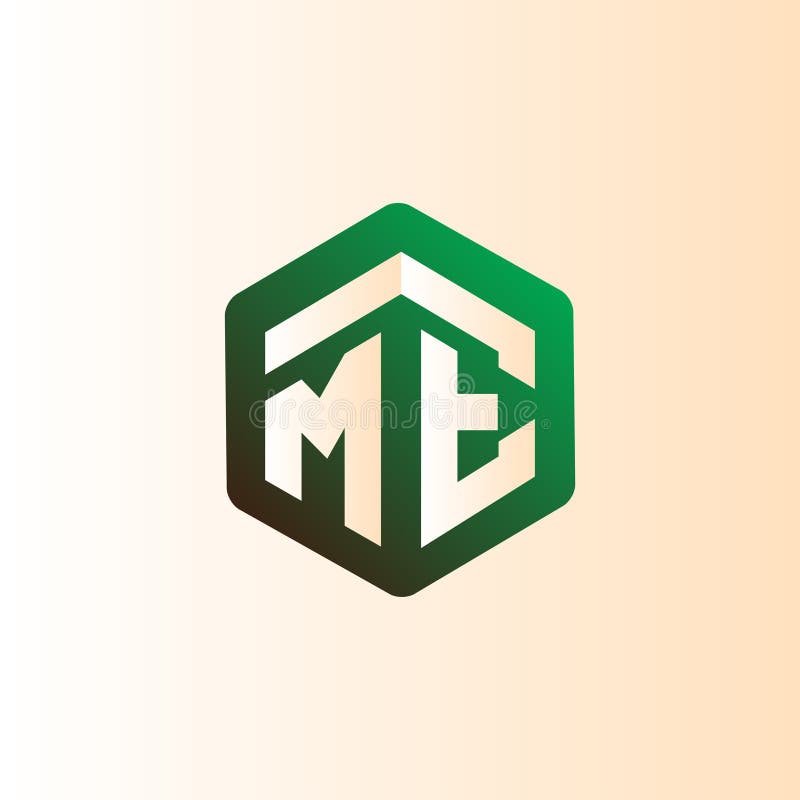 ME Initial Letter Hexagonal Logo Vector Stock Vector - Illustration of ...