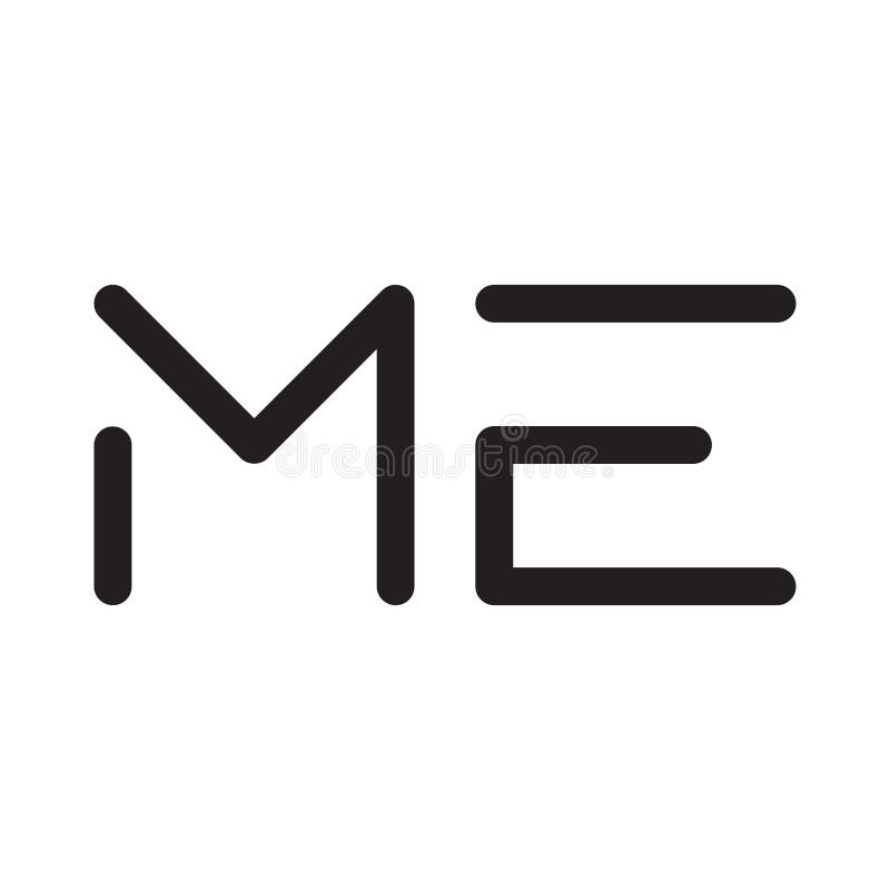 Me Initial Letter Vector Logo Icon Stock Vector - Illustration of ...