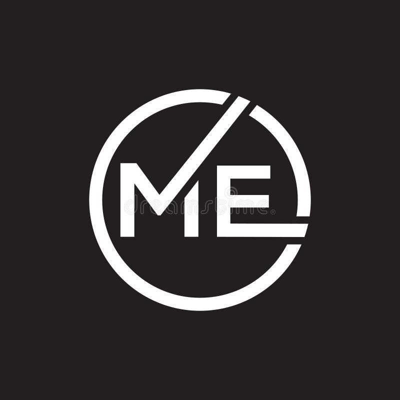 ME Letter Logo Design on Black Background.ME Creative Initials Letter ...