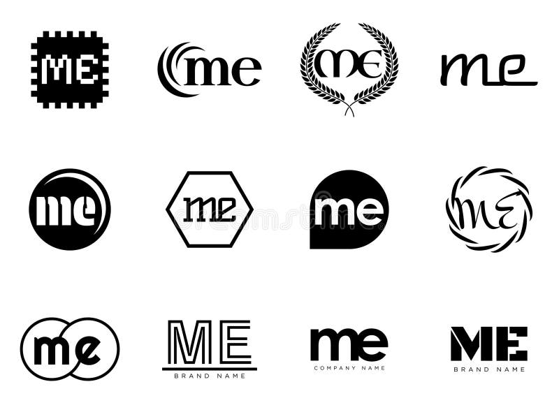 ME Logo Company Template. Letter M and E Logotype Stock Vector ...