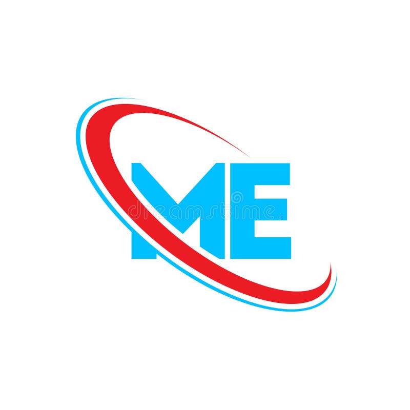 ME M E Letter Logo Design. Initial Letter ME Linked Circle Upercase ...