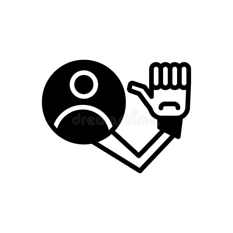 Black Solid Icon for Me Myself, Self and I Stock Vector - Illustration ...