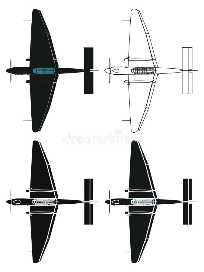 Me 109 in top view stock vector. Illustration of airplane - 212945653