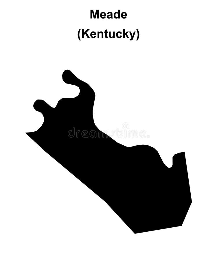 Meade outline map stock vector. Illustration of shape - 361599659