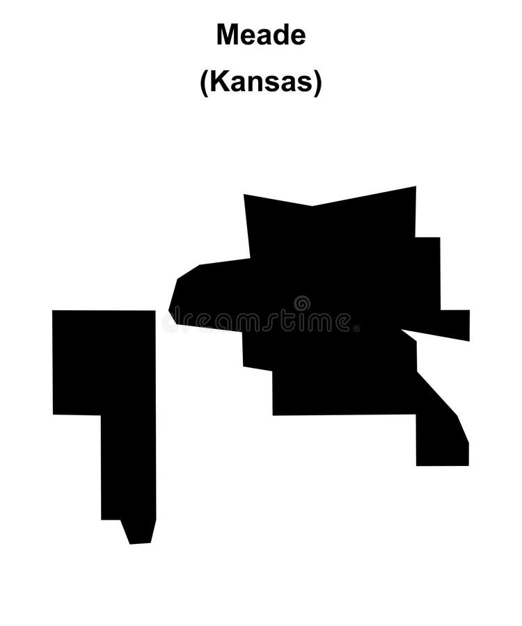 Meade outline map stock vector. Illustration of borders - 387289223