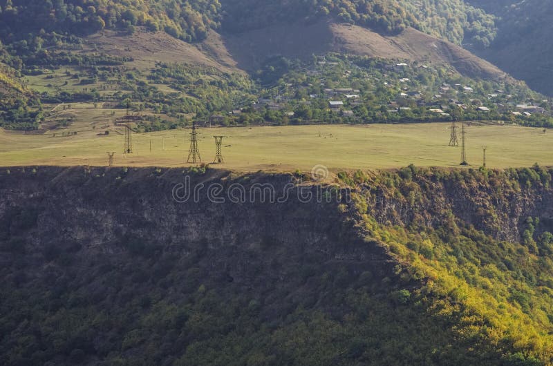 Meadow on Edge of Debed River Canyon Stock Photo - Image of blue, green ...