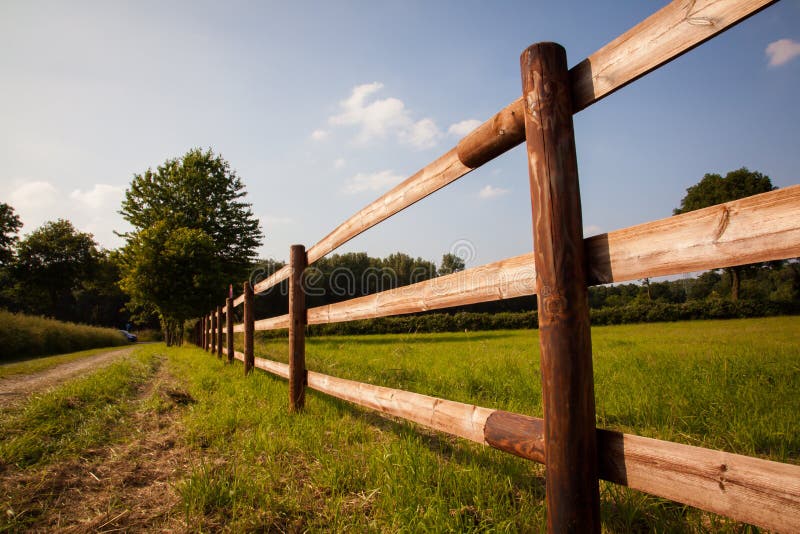 Meadow Fence stock photo. Image of environment, cloud - 32821644