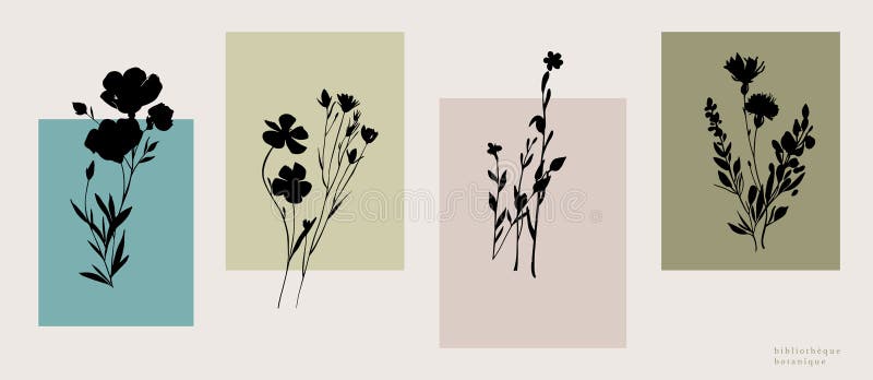 Meadow Flowers Vector Illustration. Botanical Header Background Stock ...