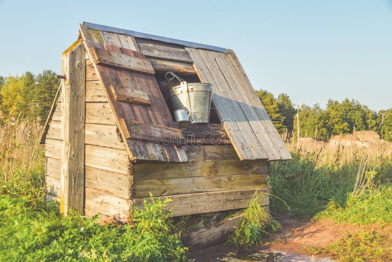 A Meadow Well is an Old Well with Clean Artesian Water Stock Photo ...