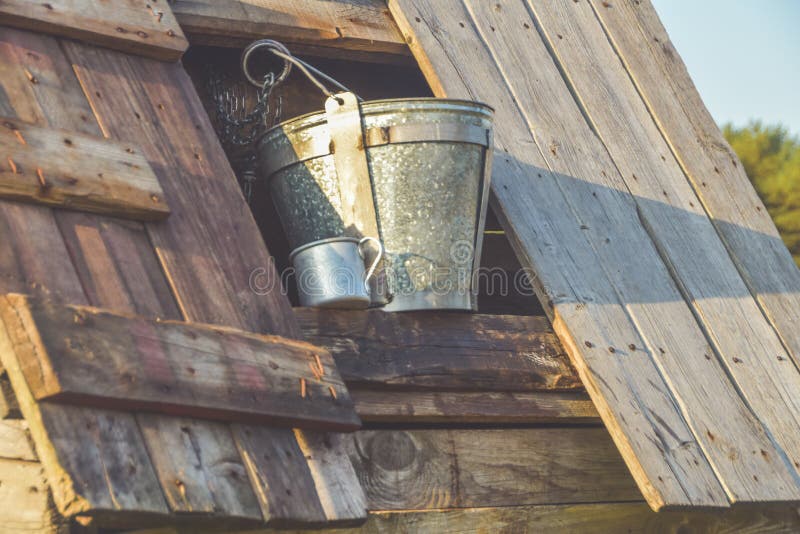 A Meadow Well is an Old Well with Clean Artesian Water Stock Image ...