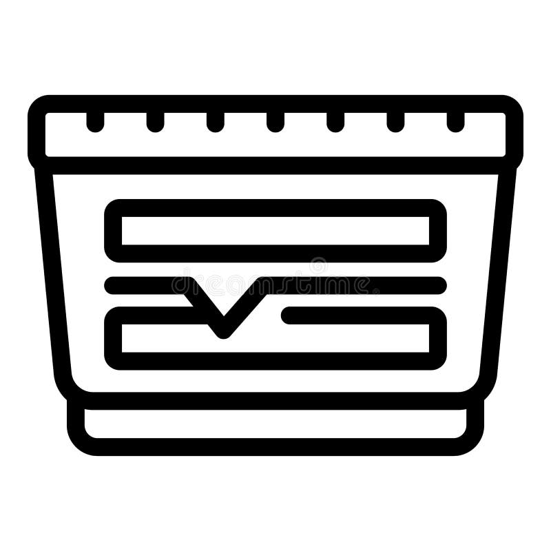 Meal Container Icon Outline Vector. School Box Stock Illustration ...
