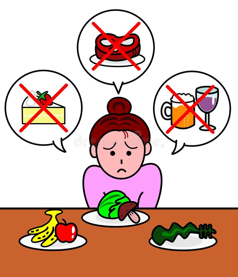 Calorie Restriction stock illustration. Illustration of bulimia - 146191911