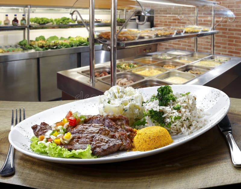 Meal on Display in a Restaurant Stock Image - Image of food, healthy ...