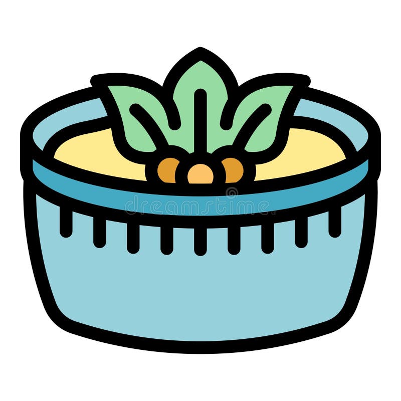 Meal Hummus Icon Vector Flat Stock Vector - Illustration of vector ...