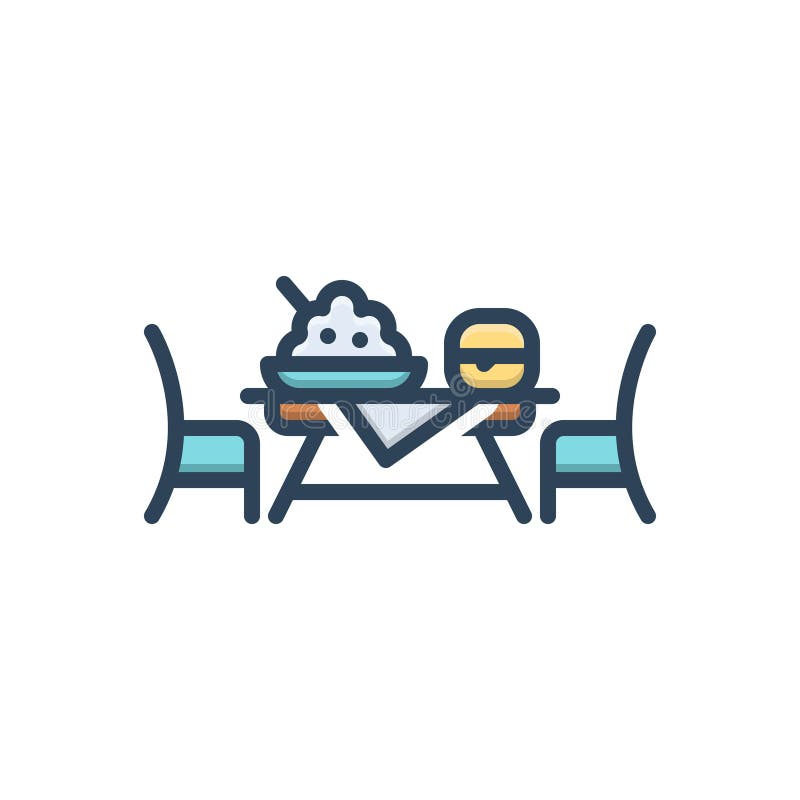Color Illustration Icon for Meal, Restaurant and Food Stock Vector ...