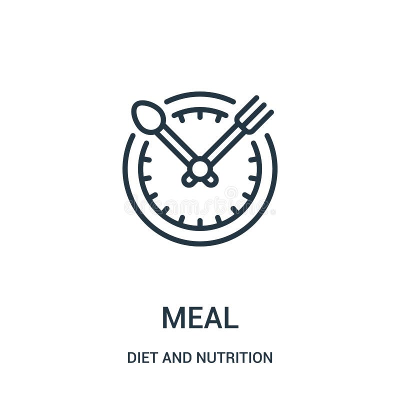 Meal Icon Vector from Diet and Nutrition Collection. Thin Line Meal ... Meal Icon Vector from Diet and Nutrition Collection. Thin Line Meal ...