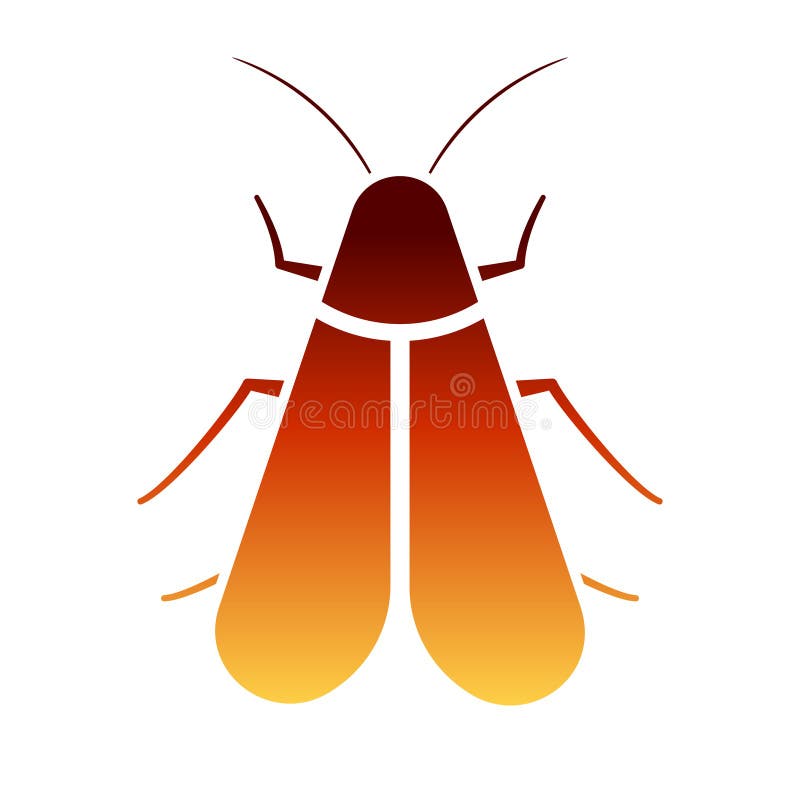 Moth Icon in Black Style Isolated on White Background. Insects Symbol ...