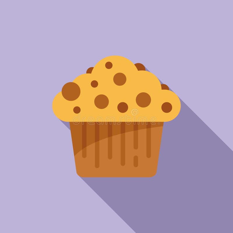 Meal Muffin Icon Flat Vector. Bakery Menu Stock Vector - Illustration ...
