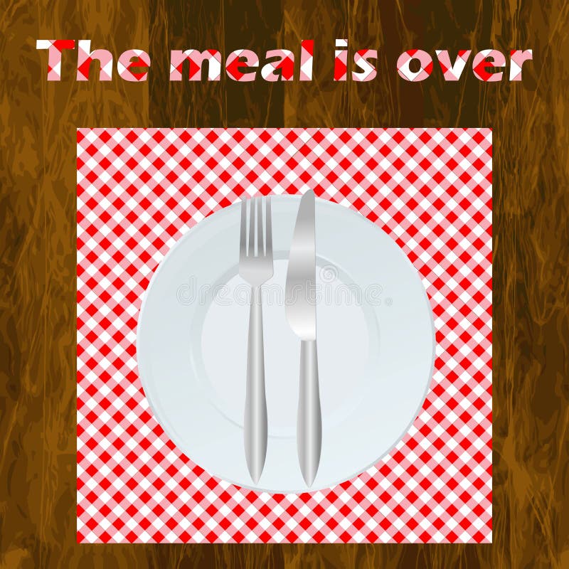 The MEAL is OVER Dining Etiquette Stock Vector - Illustration of ...