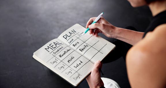 Meal Plan Nutrition Goals stock image. Image of woman - 341300515