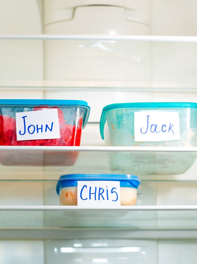 Meal Prep Containers in Office Refrigerator. Ideal for Time Management ...